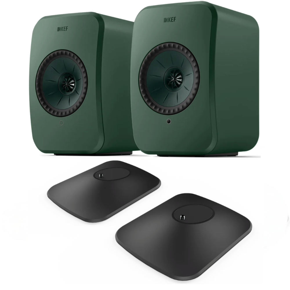 KEF|LSX II LT Wireless Bookshelf Speakers and P1 Desk Pad|Melbourne Hi Fi